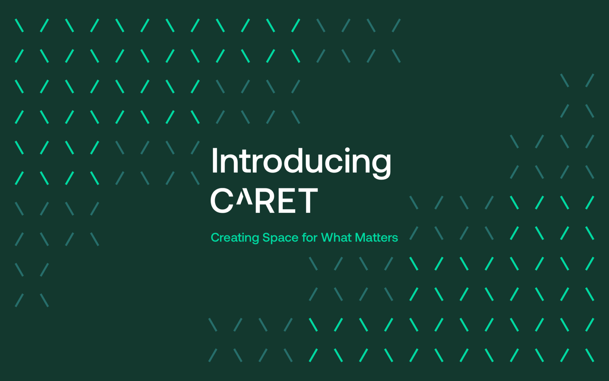 Nice to meet you. We’re CARET. - CARET